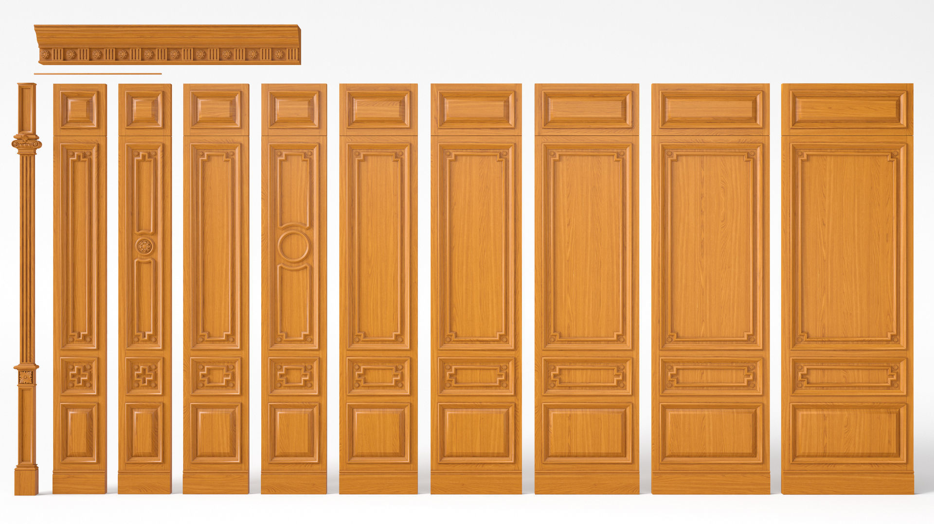 Wooden panel 03 06 3D model | CGTrader