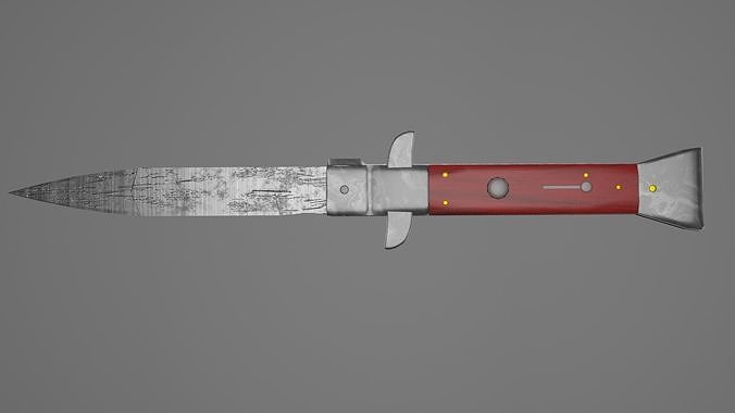 Stiletto Switchblade Lowpoly Knife free VR / AR / low-poly 3D model ...