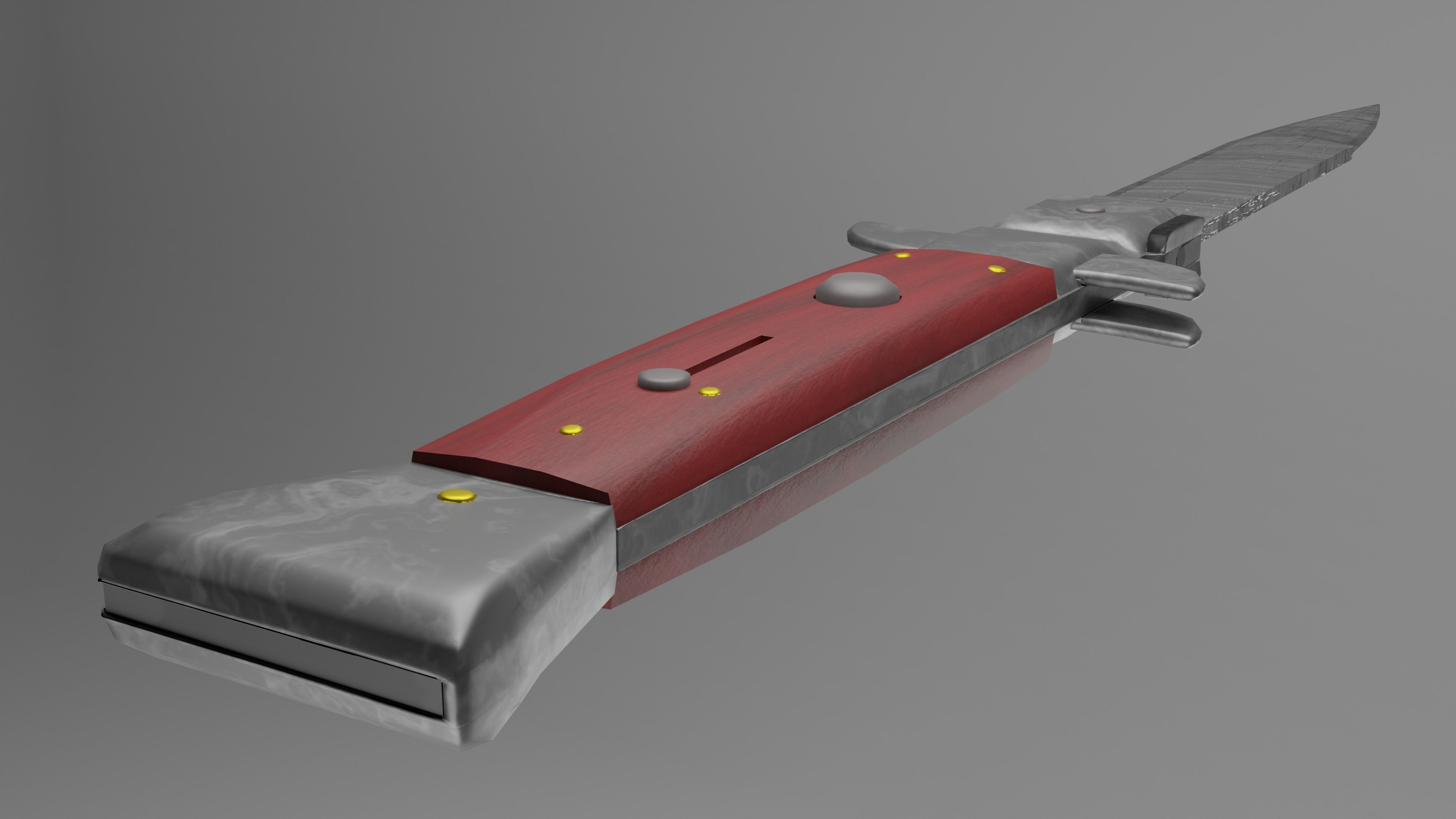 Stiletto Switchblade Lowpoly Knife free VR / AR / low-poly 3D model ...