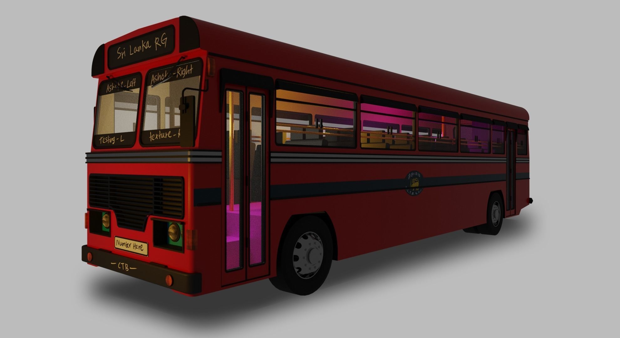 3D model Ashoke Layland Bus VR / AR / low-poly | CGTrader