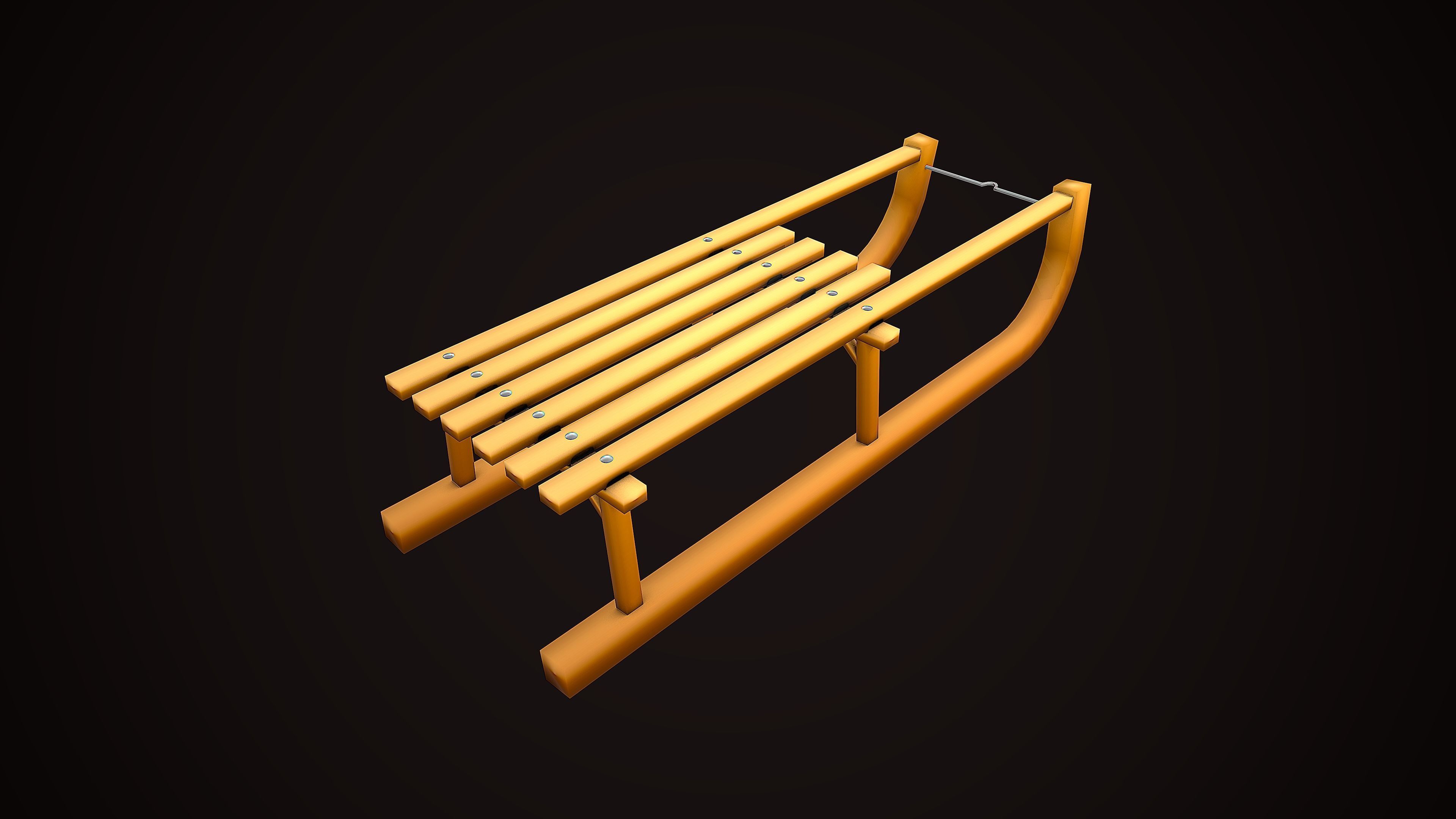 3D model SLED CARTOON STYLIZED VR / AR / low-poly | CGTrader
