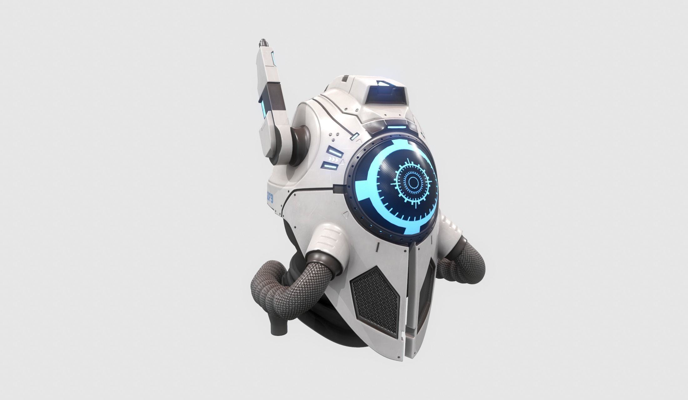 Sci fi alien futuristic helmet da1 free 3D model | CGTrader