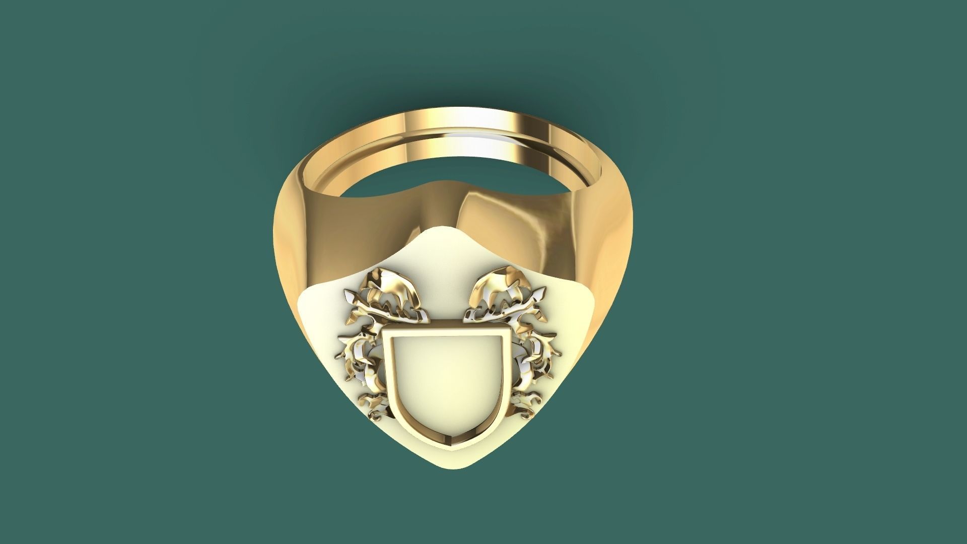 heraldry signet ring stl verified 3D model 3D printable | CGTrader