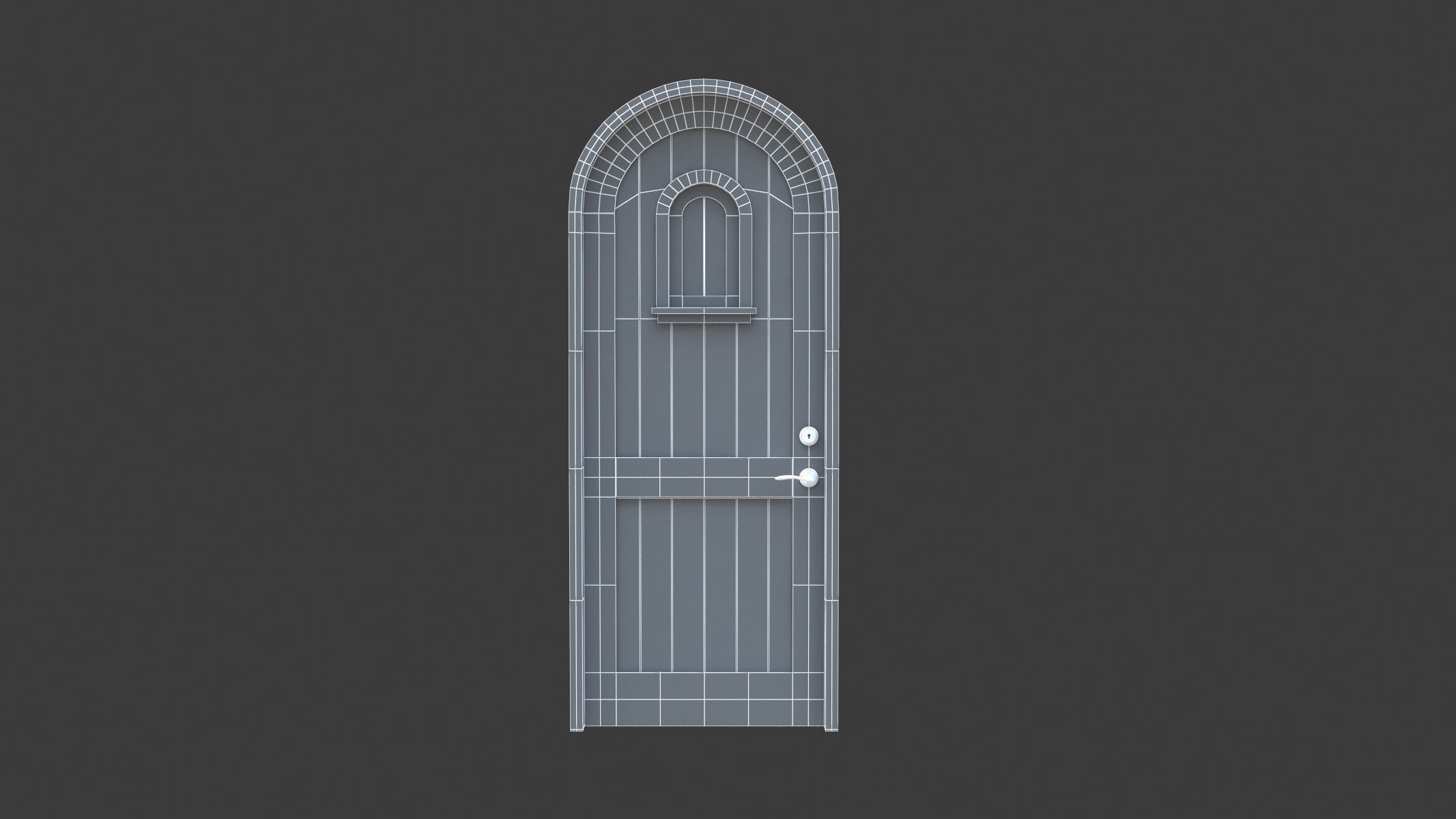 3D model Castle Door 02 Low Poly Realistic VR / AR / low-poly | CGTrader