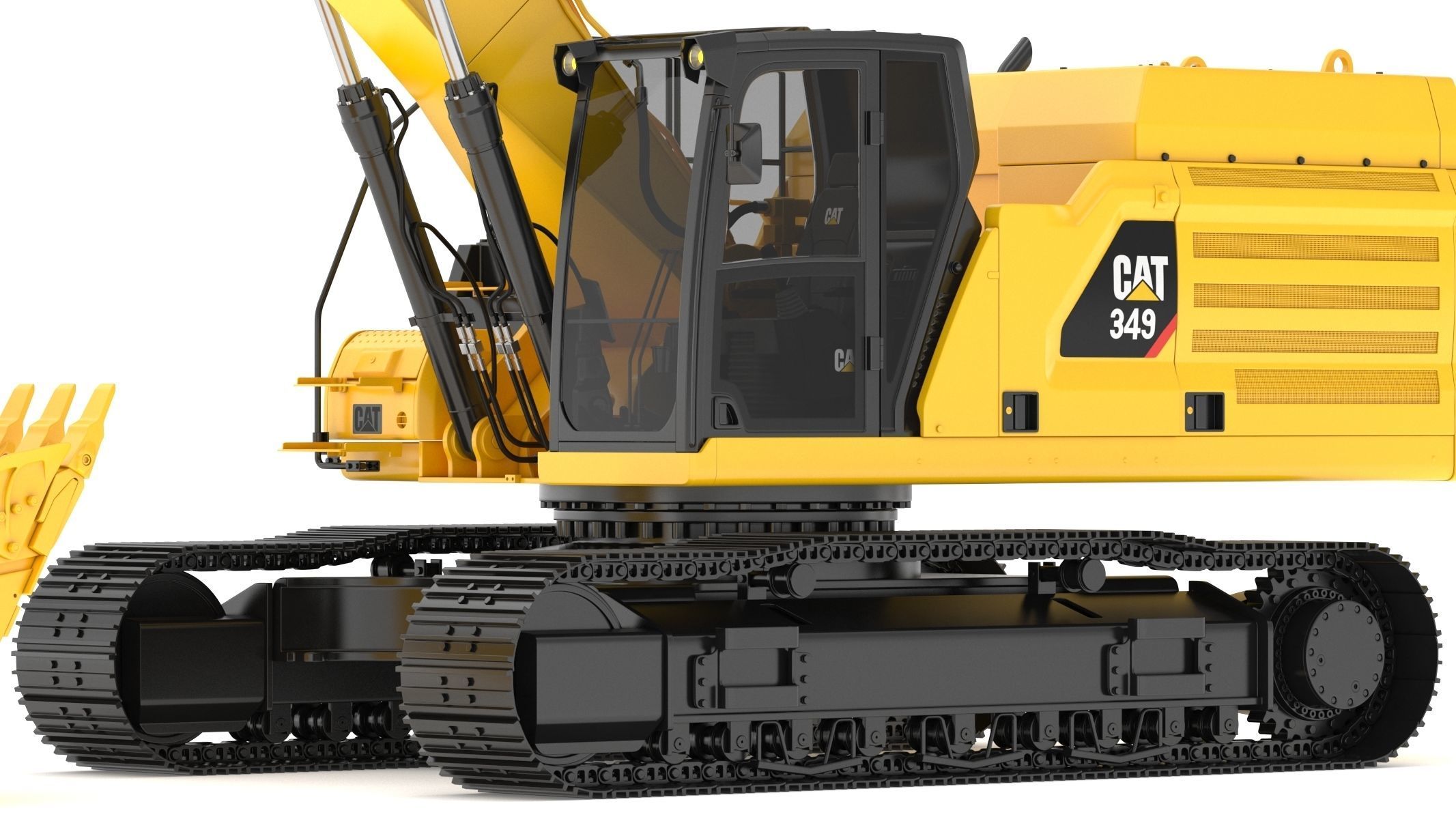 CAT 349 Hydraulic Excavator 3D model | CGTrader