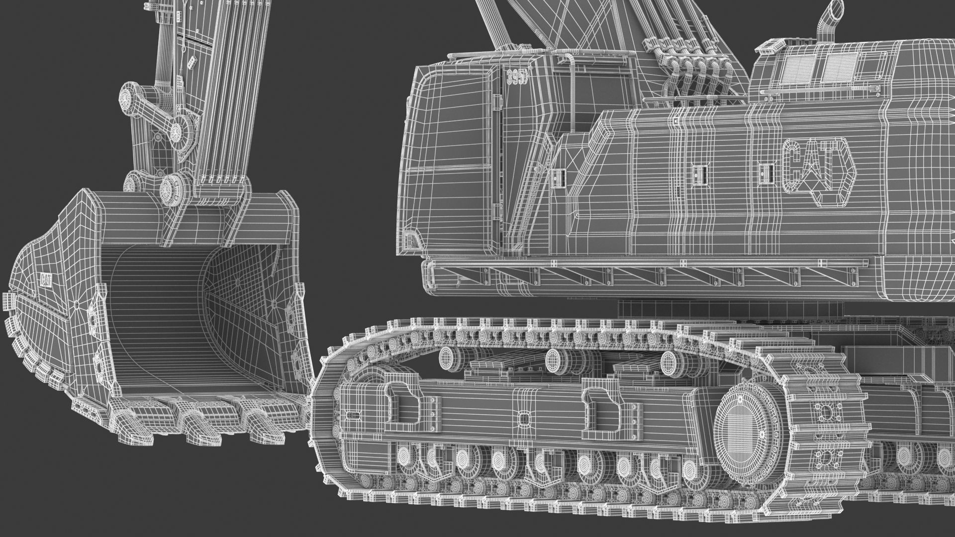 CAT 395 Hydraulic Excavator Tier 4 3D model | CGTrader