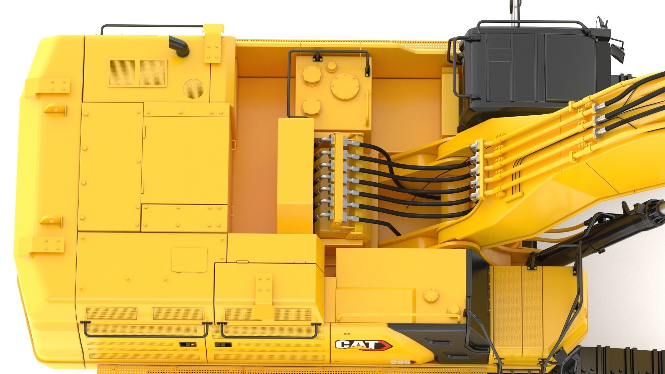 CAT 395 Hydraulic Excavator Tier 4 3D model | CGTrader