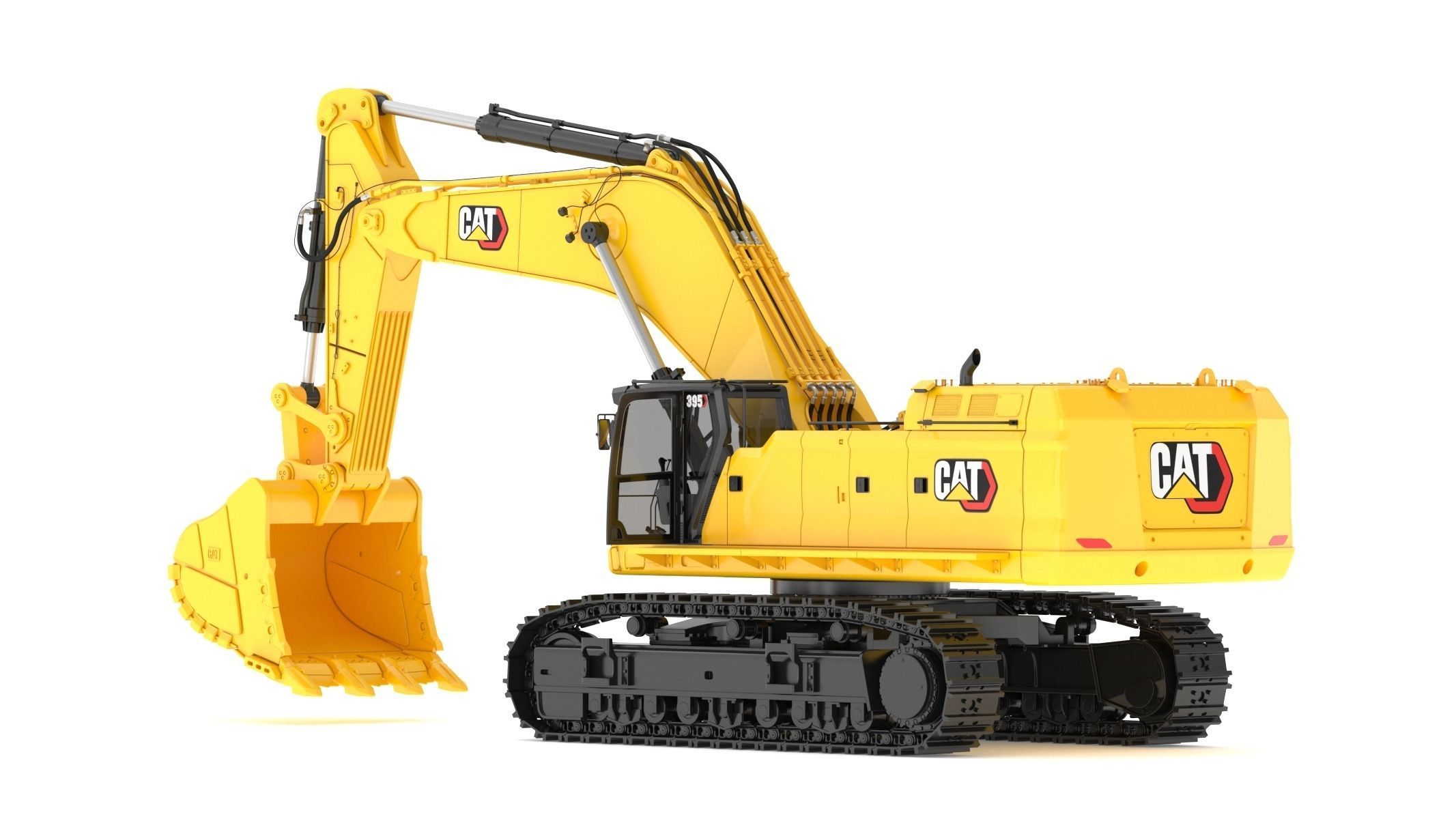 CAT 395 Hydraulic Excavator Tier 4 3D model | CGTrader