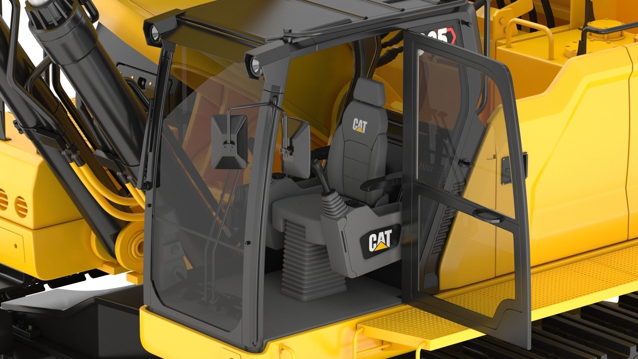 CAT 395 Hydraulic Excavator Tier 4 3D model | CGTrader