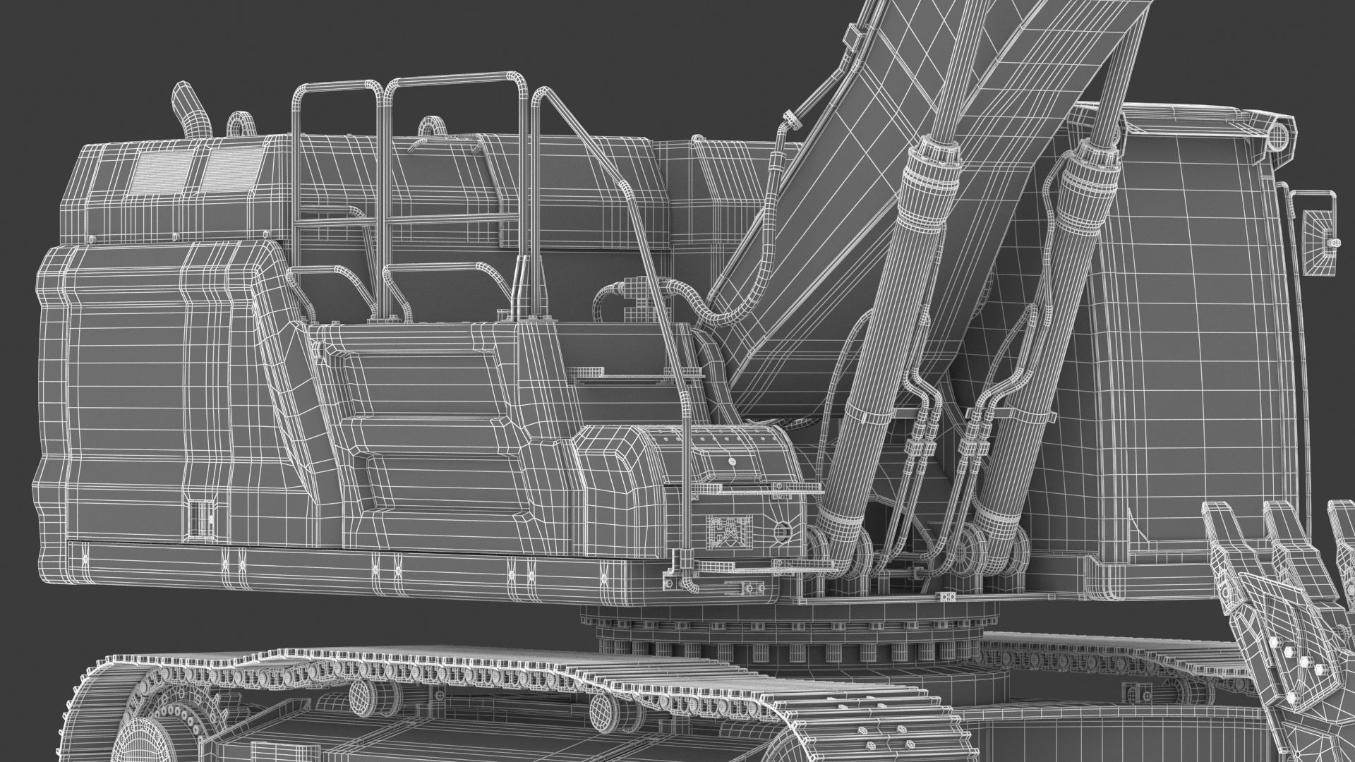 Crawler Excavator Generic 02 3D model | CGTrader