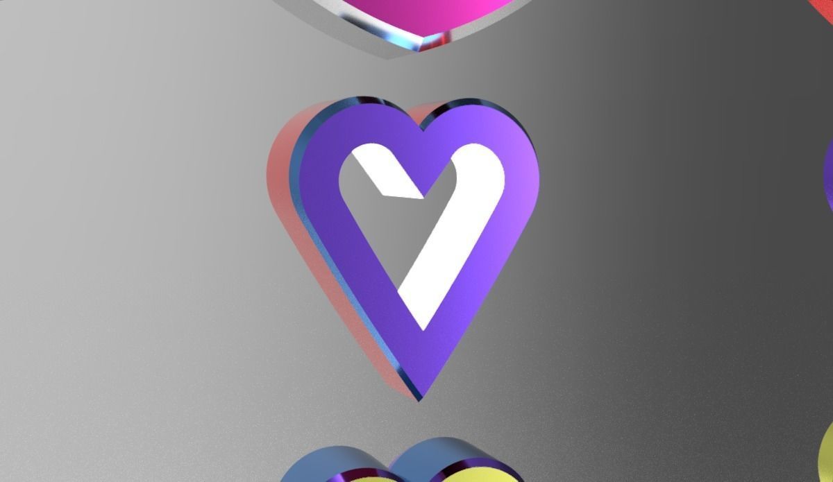 Hart shapes 3D model rigged | CGTrader