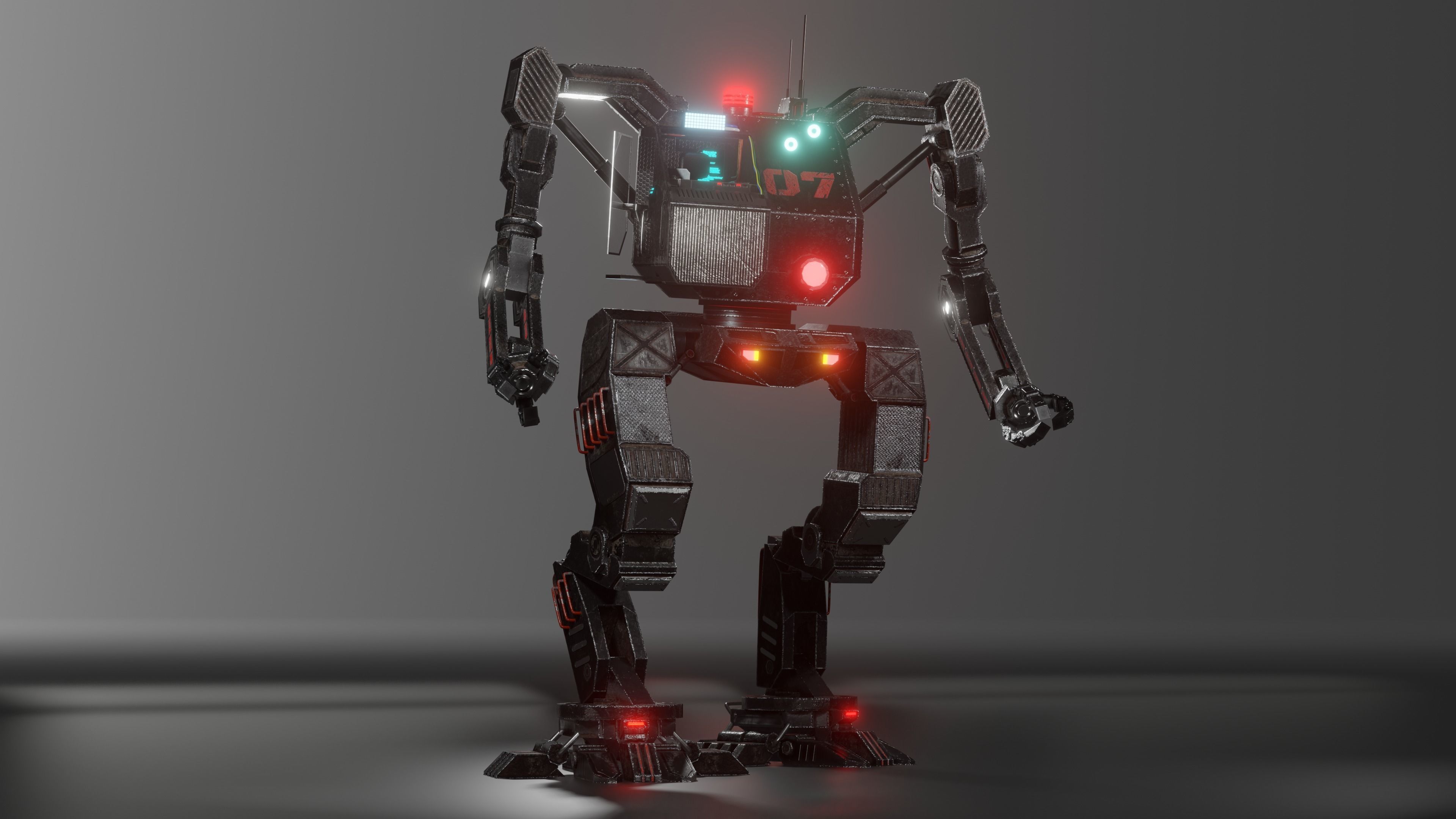 3D model Cyberpunk mech VR / AR / low-poly | CGTrader