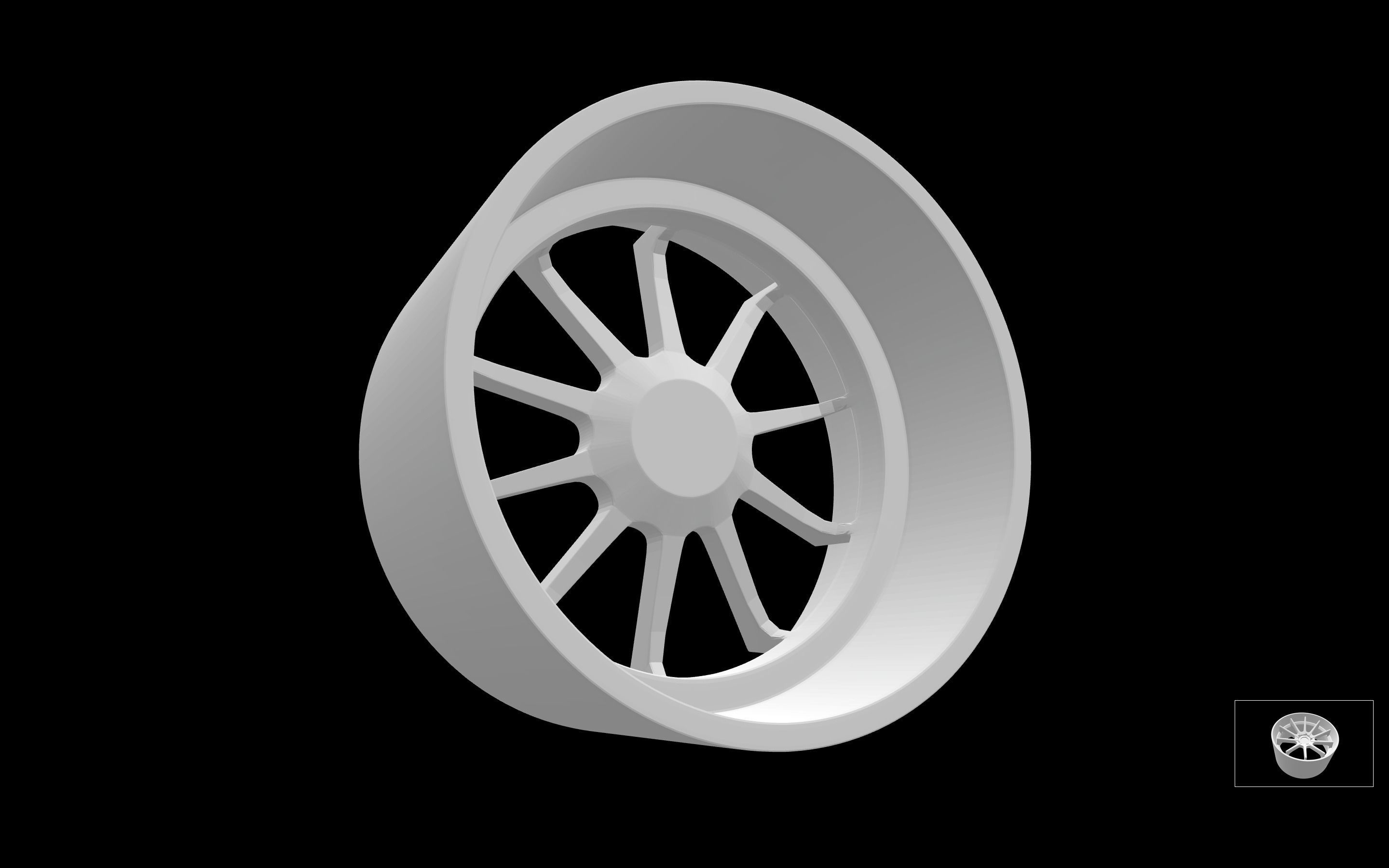 ferrada fr4 scalable and printable rims 3D model 3D printable | CGTrader