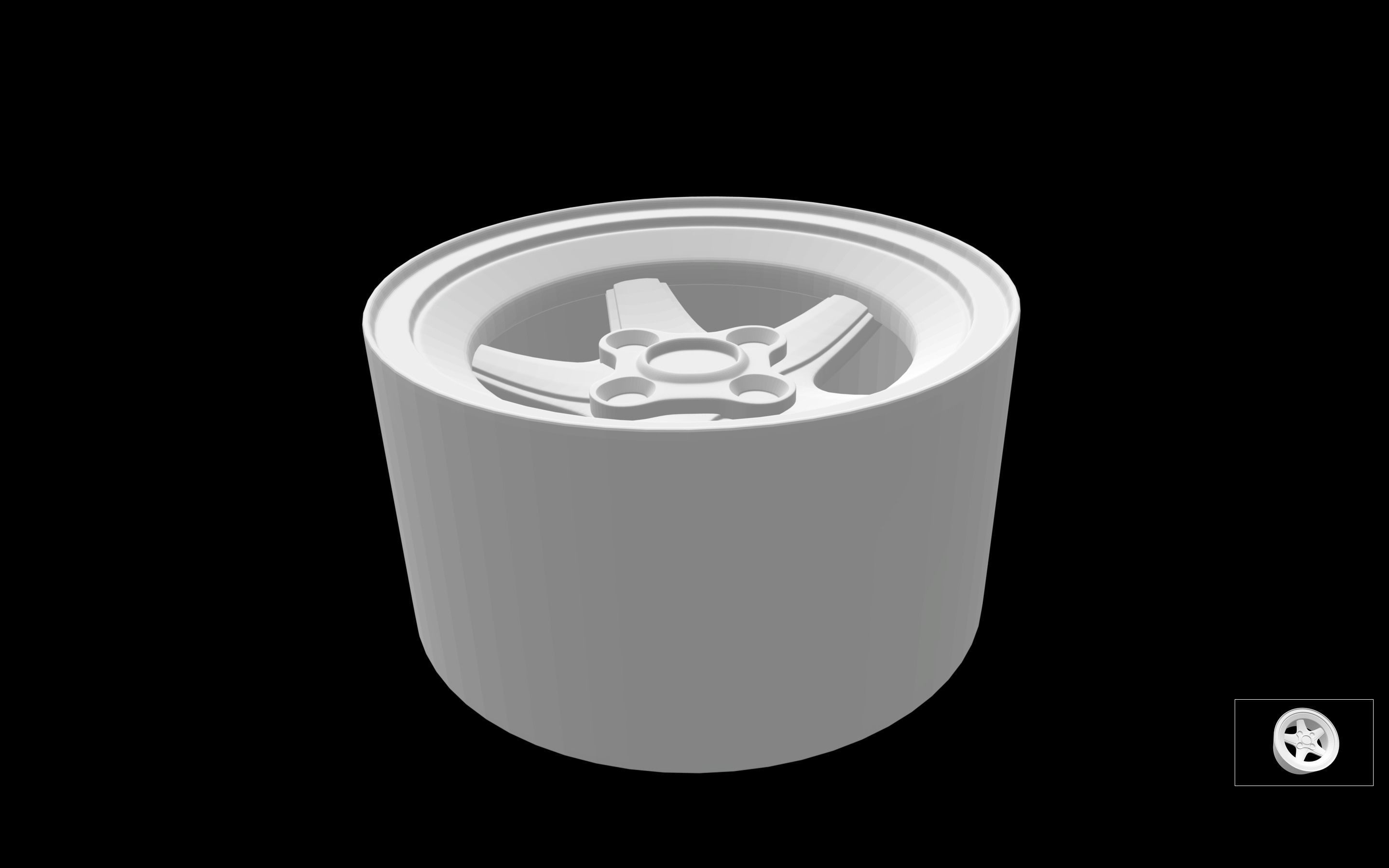 Enkei Compe 5 scalable and printable rims 3D model 3D printable | CGTrader