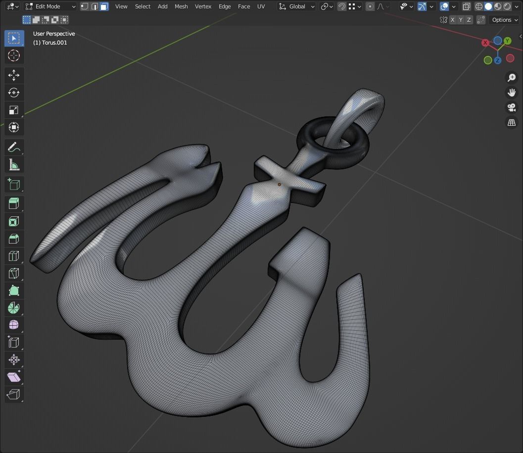 Pendant AllAH 3D model 3D printable | CGTrader