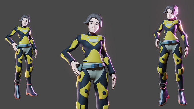 3D model Polygon Sci-Fi Characters VR / AR / low-poly | CGTrader