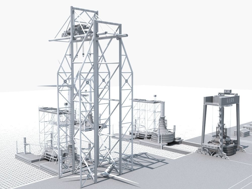 Offshore Wind Power Station 3D model | CGTrader