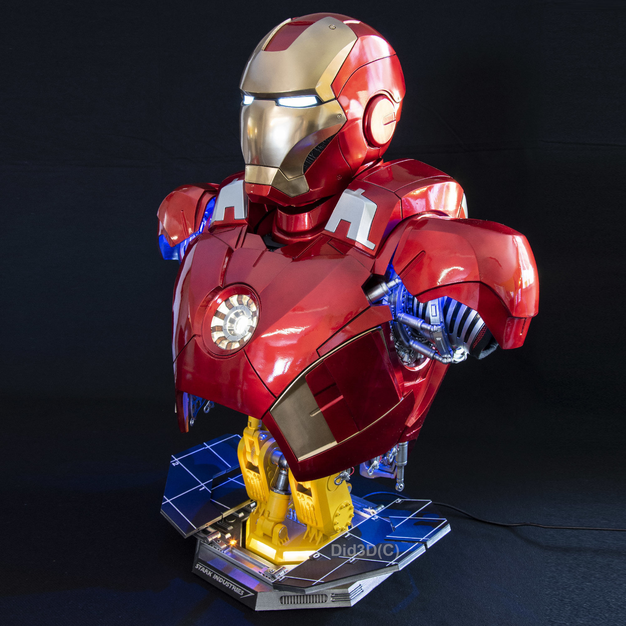 IRONMAN Mark7 BUST HQ LIFE SIZE Did3D 3D Print Ready 3D model 3D ...