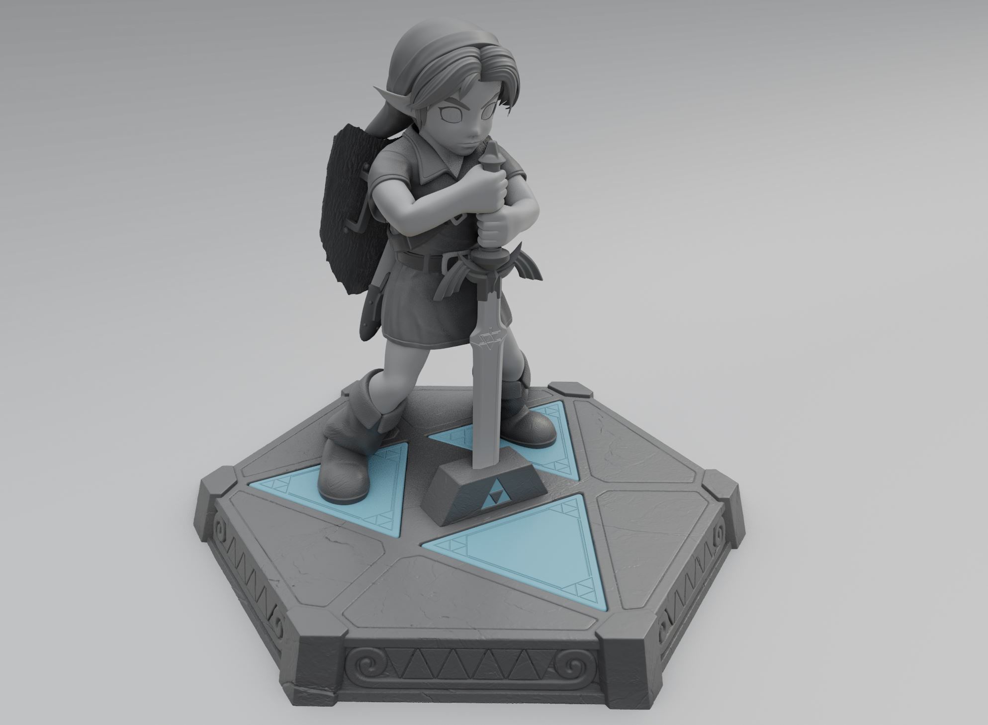 Zelda Ocarina Of Time Young Link - 3D PRINTABLE STATUE 3D model 3D ...