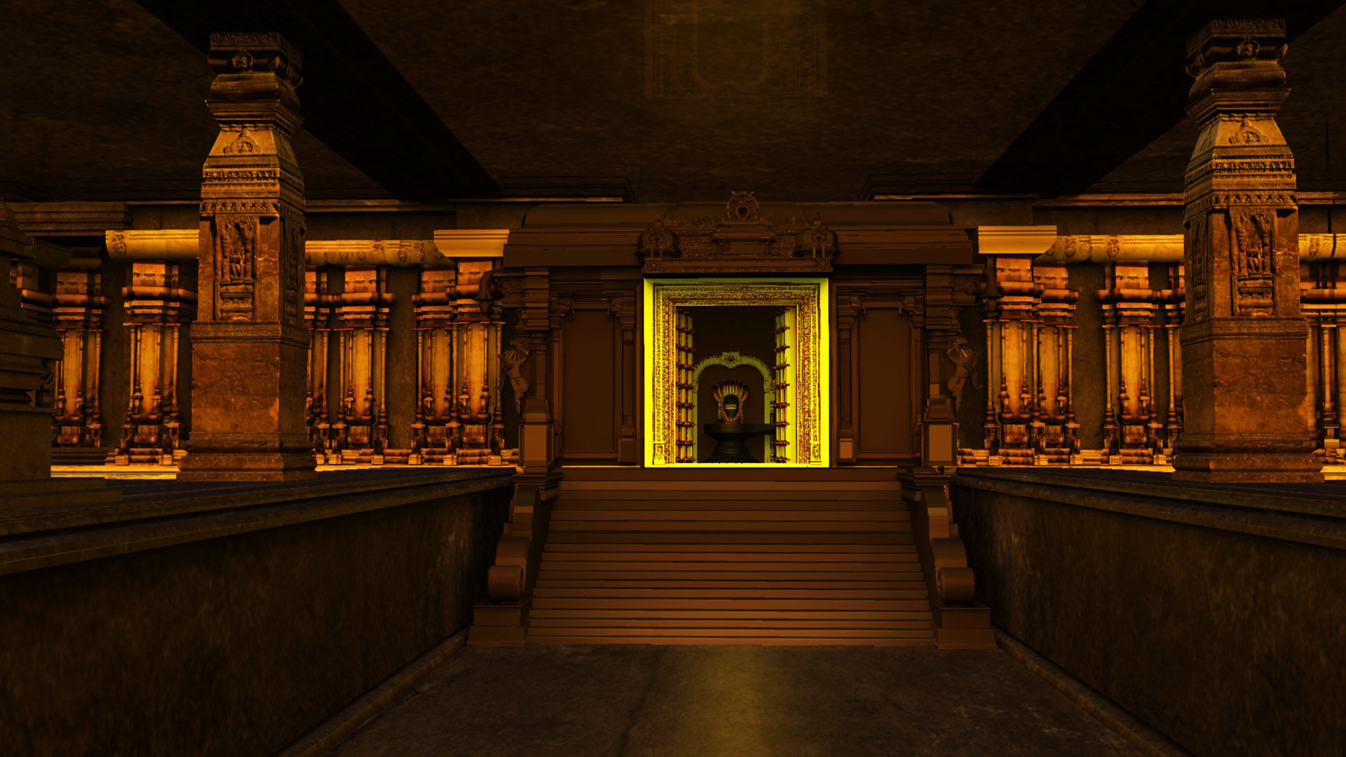 Lord Shiva temple interior 3D model | CGTrader
