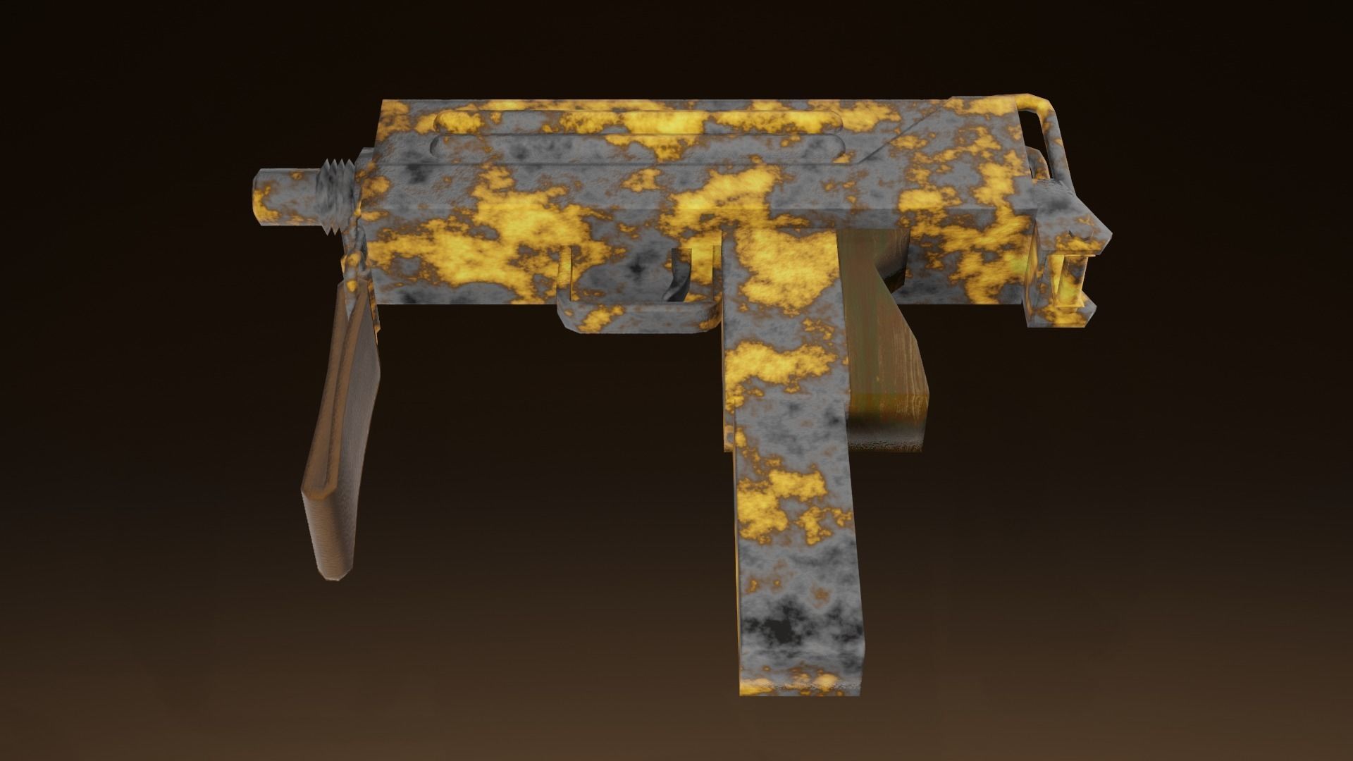 3D model Three stylized Mac-10 PBR game ready Low-poly 3D models VR ...