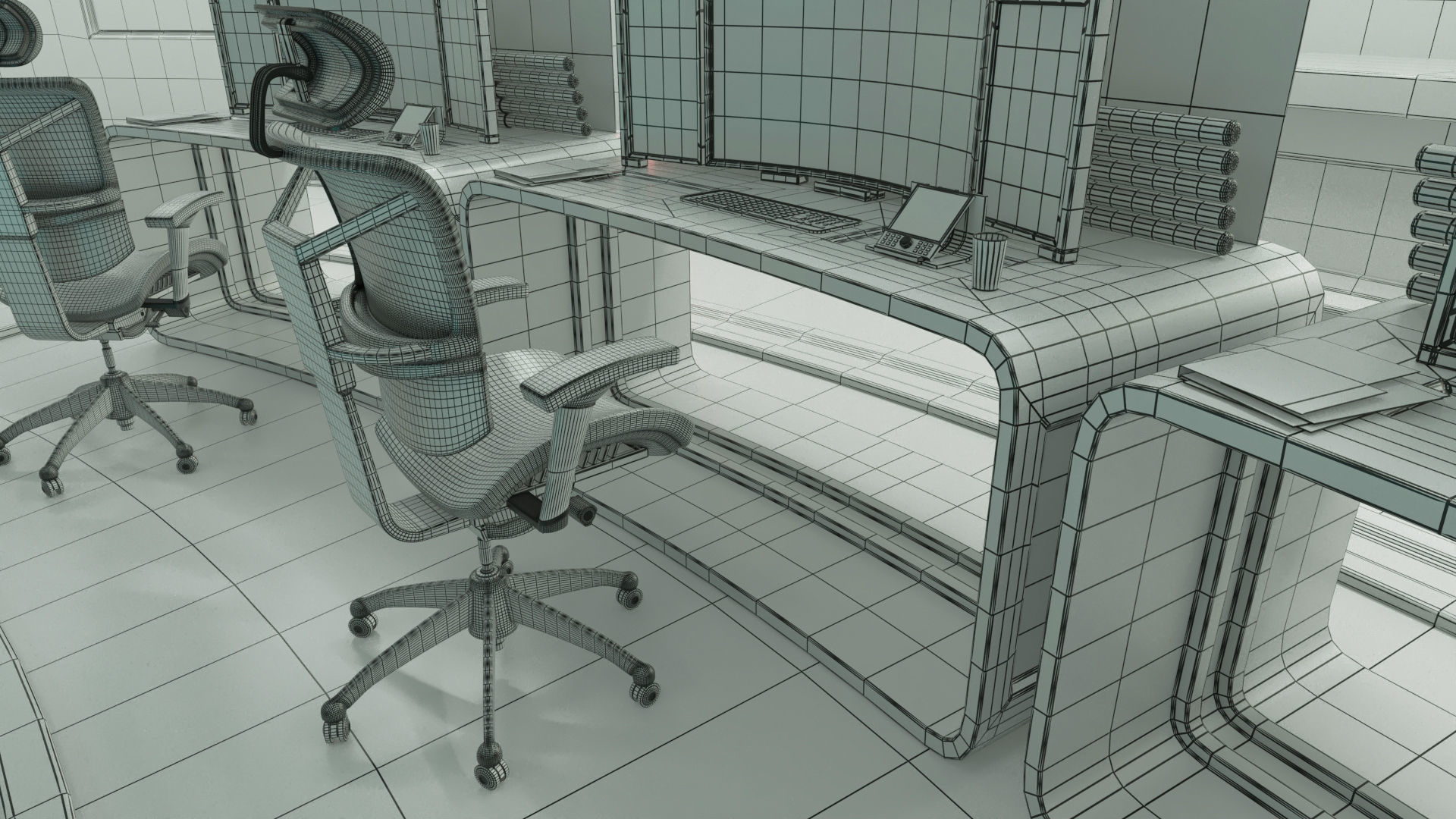 Sci Fi Interior Station 3D model | CGTrader