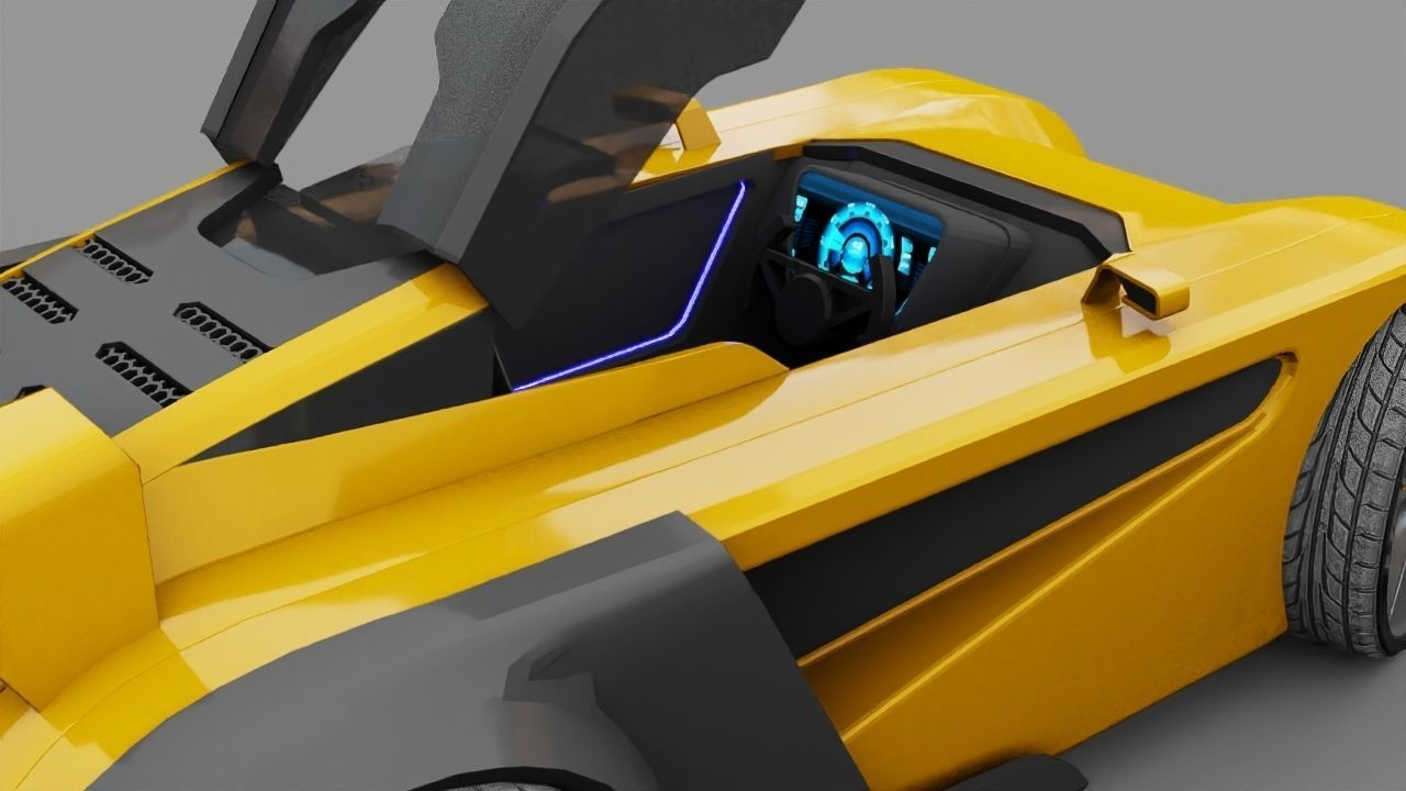 SUPER CAR rigged 3D model rigged | CGTrader