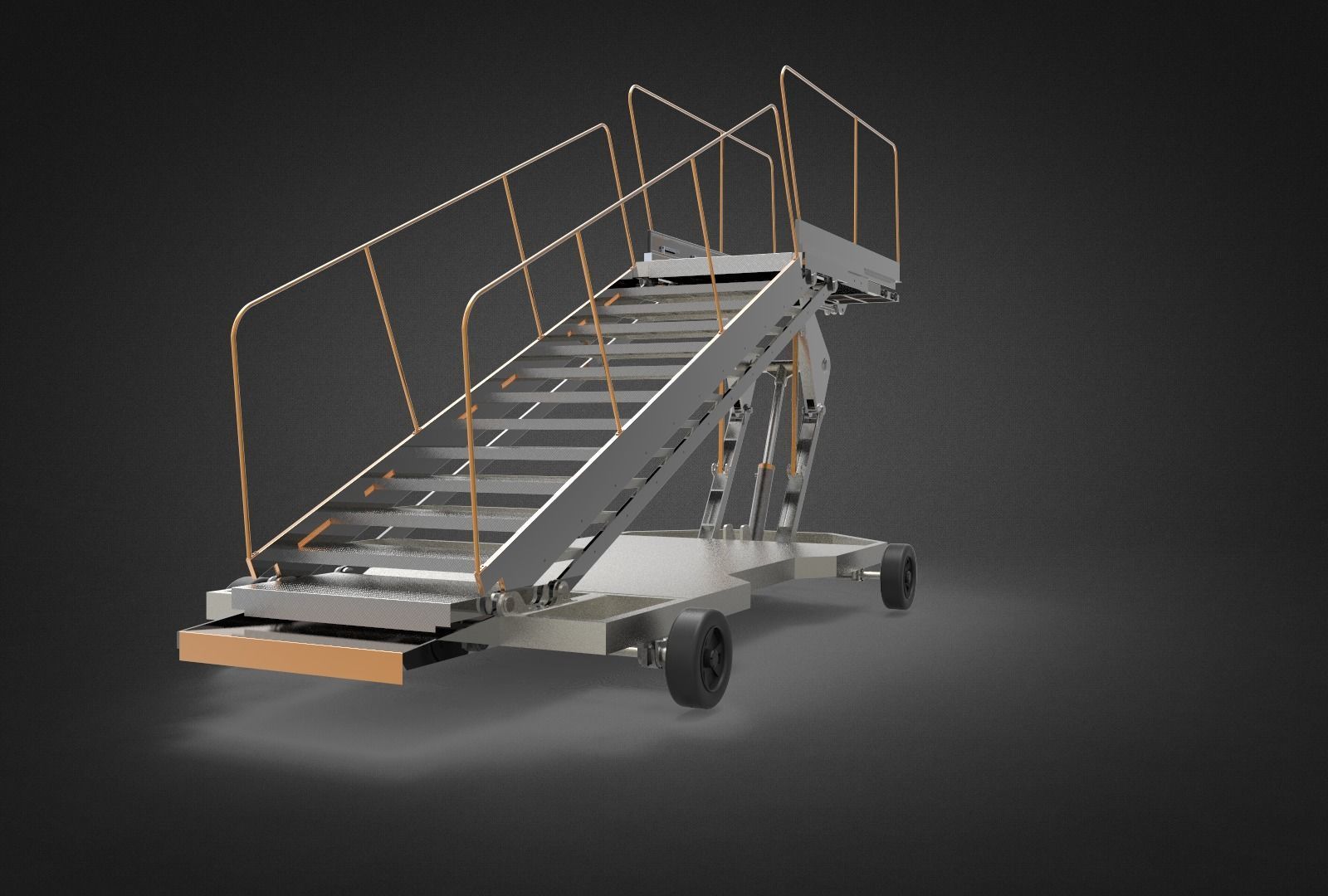 airport stairs - towable ladder 3D model | CGTrader