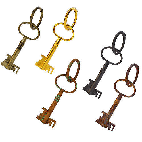 Antique old key 3d model 3D model | CGTrader