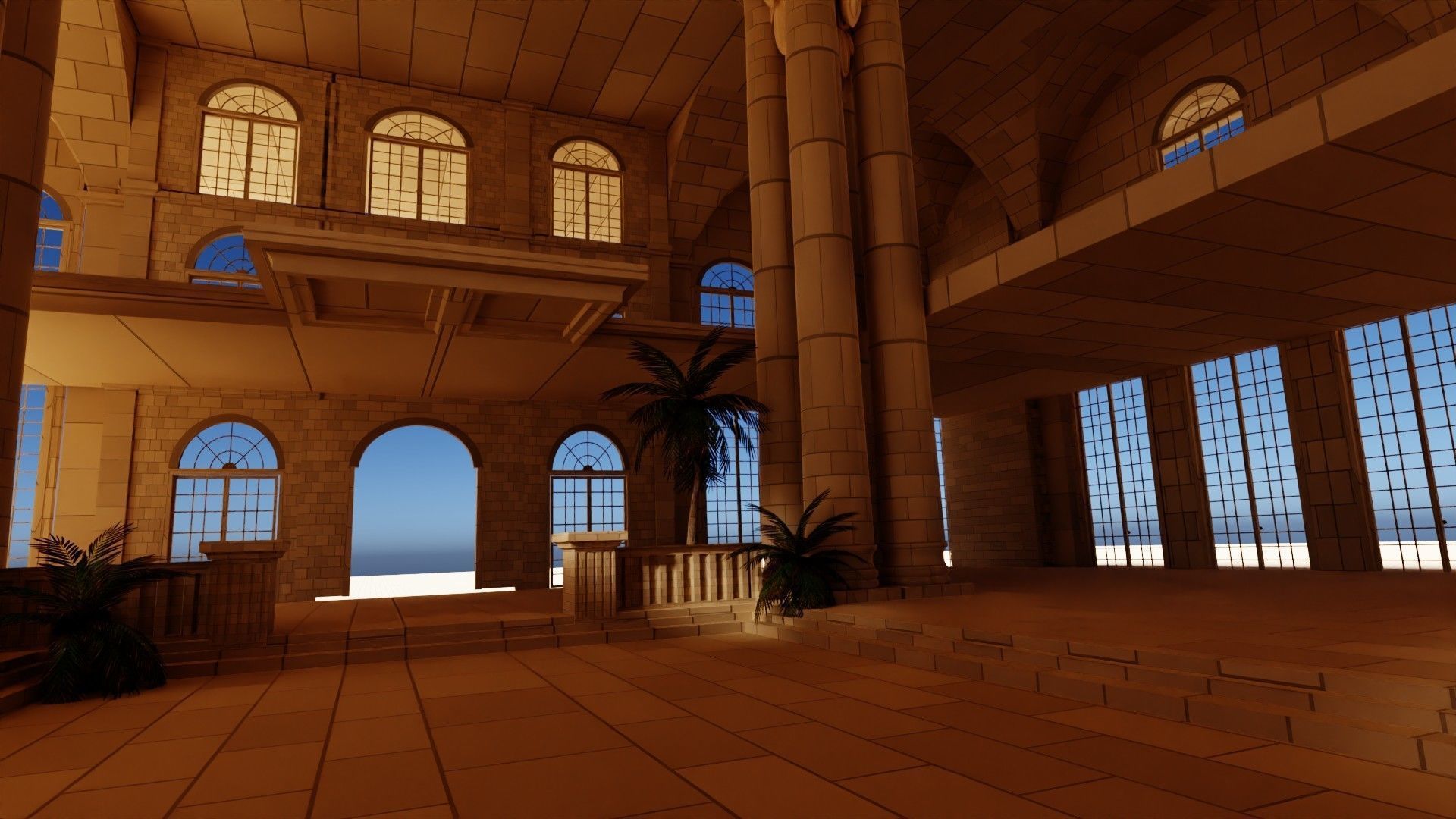 3D model medieval palace interior VR / AR / low-poly | CGTrader