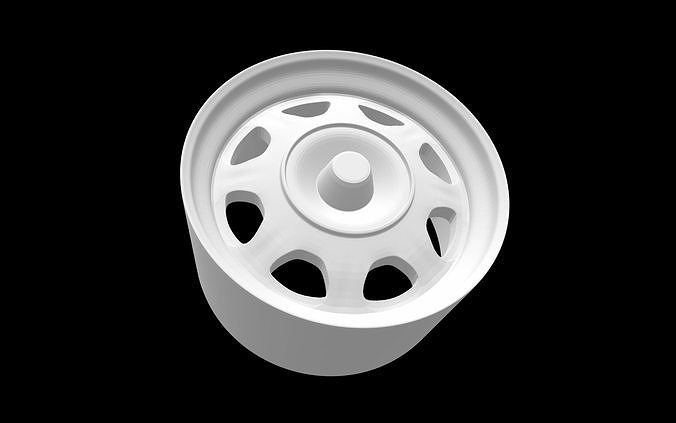 Standard Steel scalable and printable rims 3D model 3D printable | CGTrader