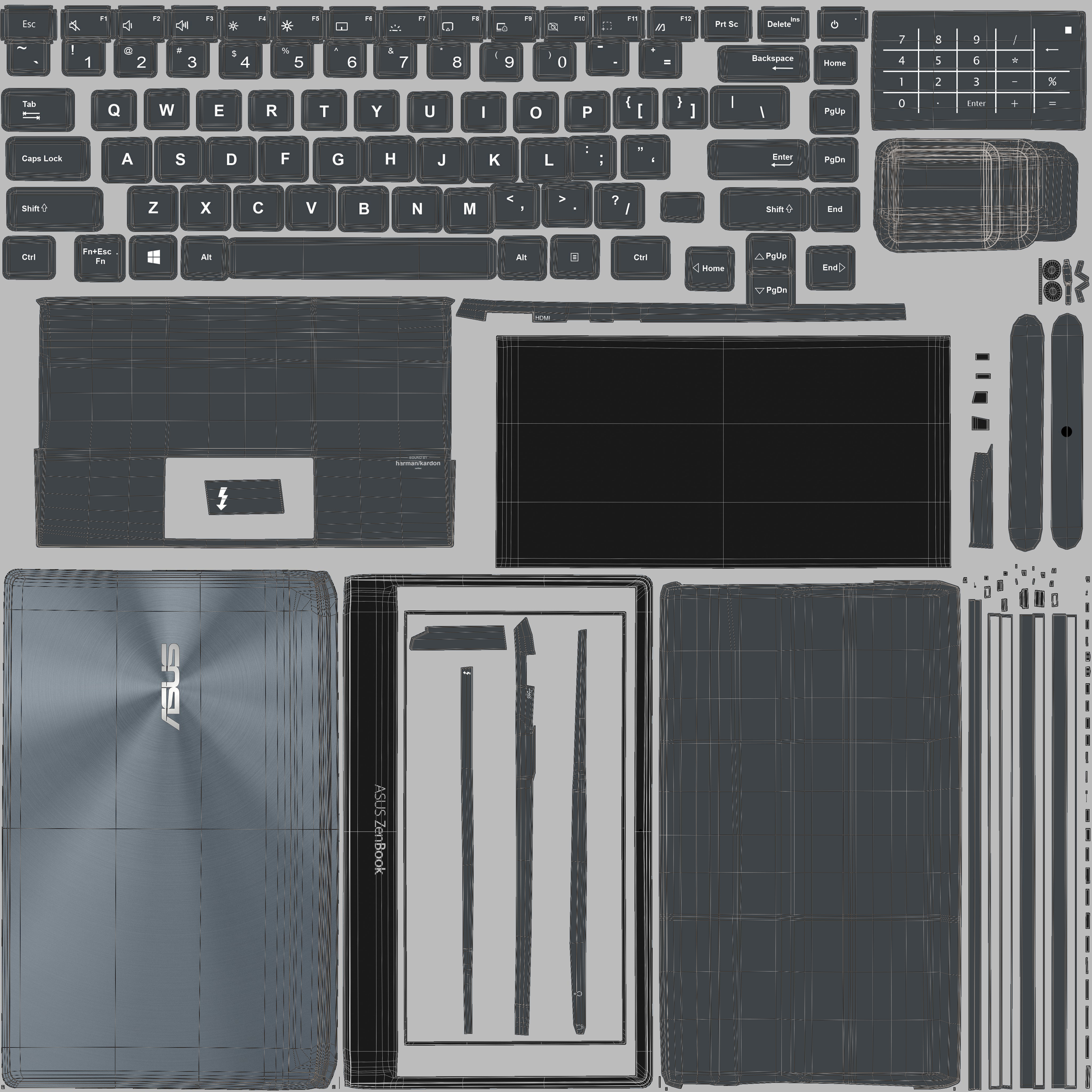 3D model Asus Zenbook Laptop 3D Model VR / AR / low-poly | CGTrader