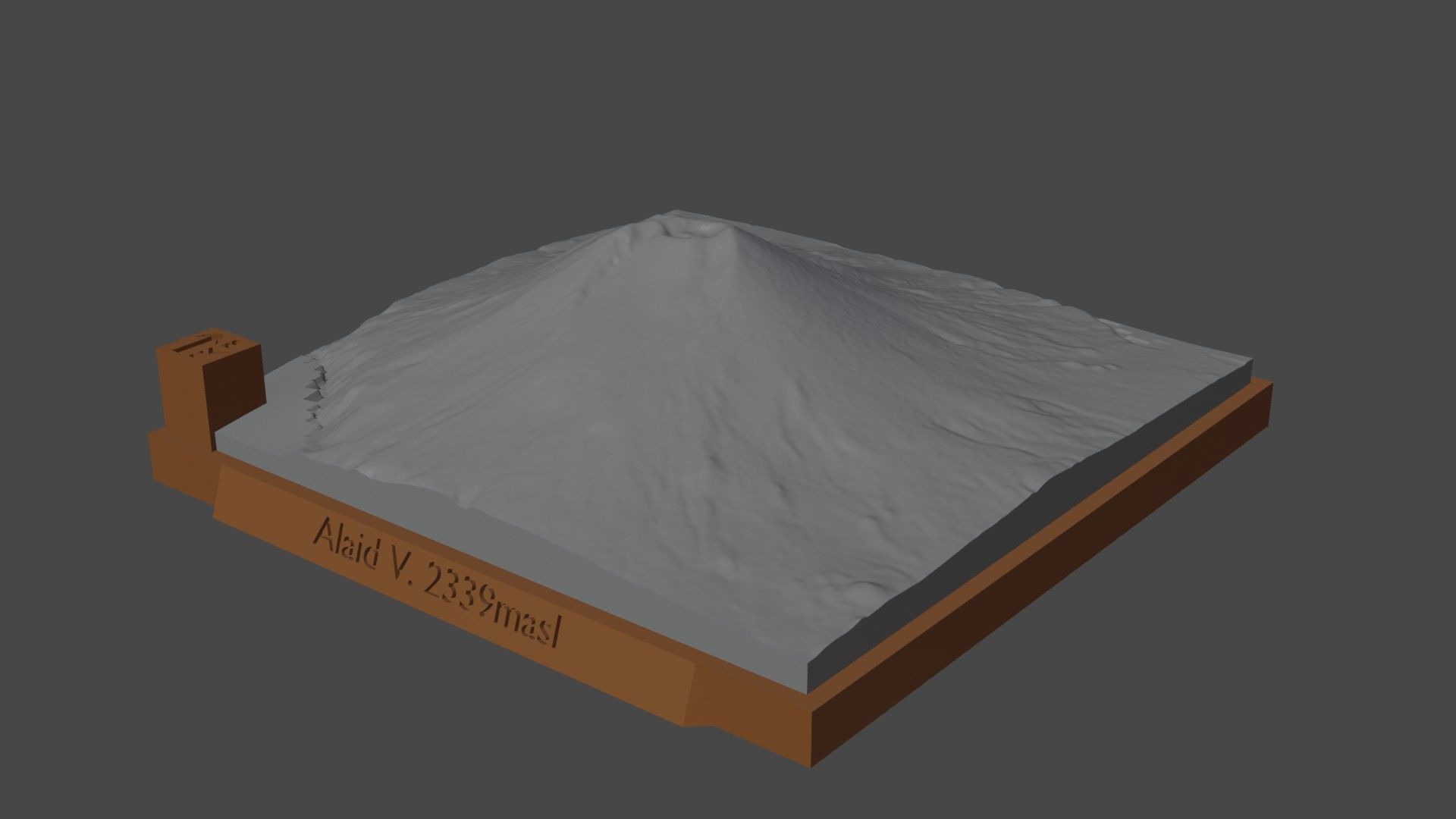 Alaid V mountain 3D model 3D printable | CGTrader