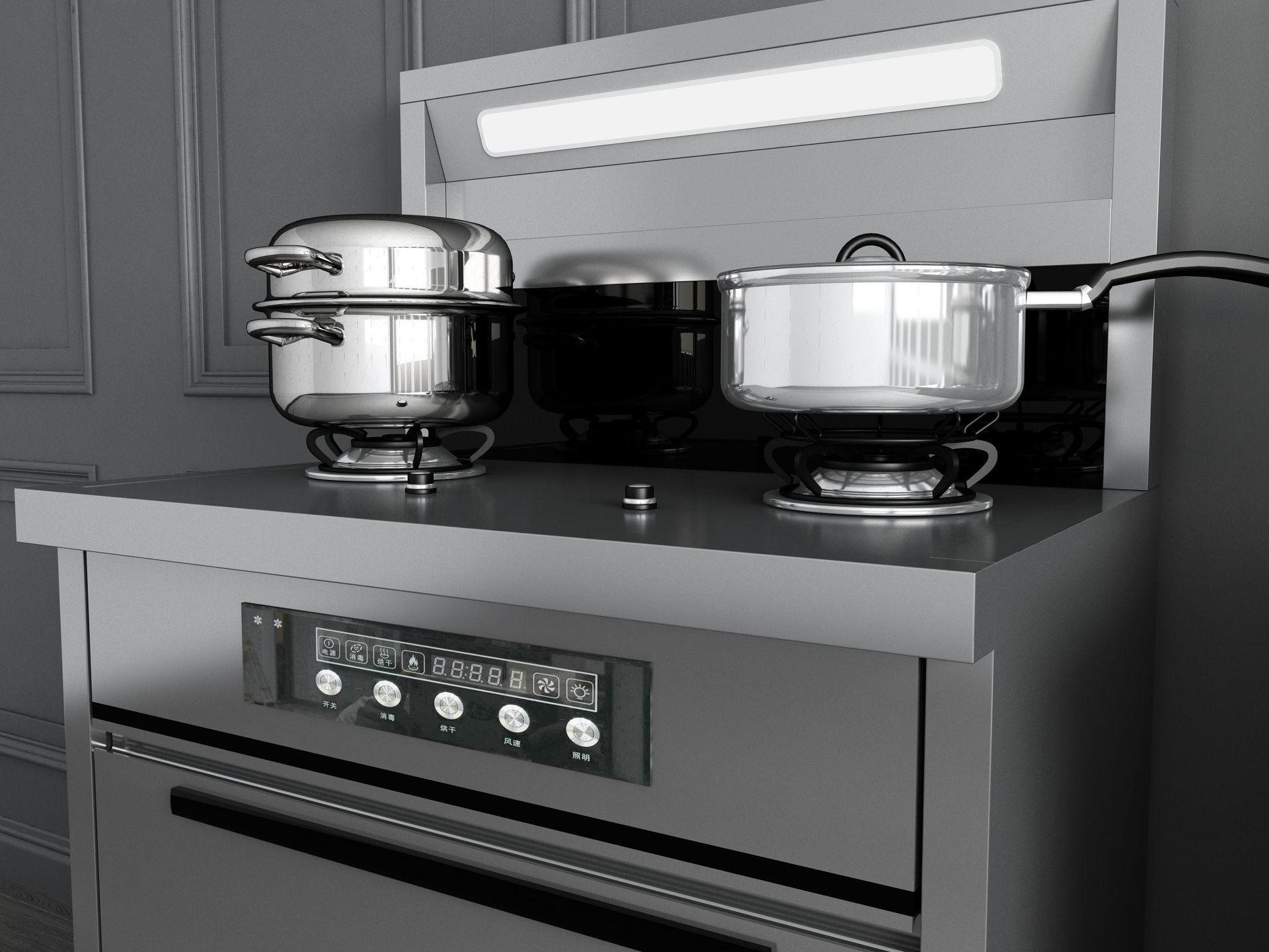 Integrated Stove 3D model | CGTrader