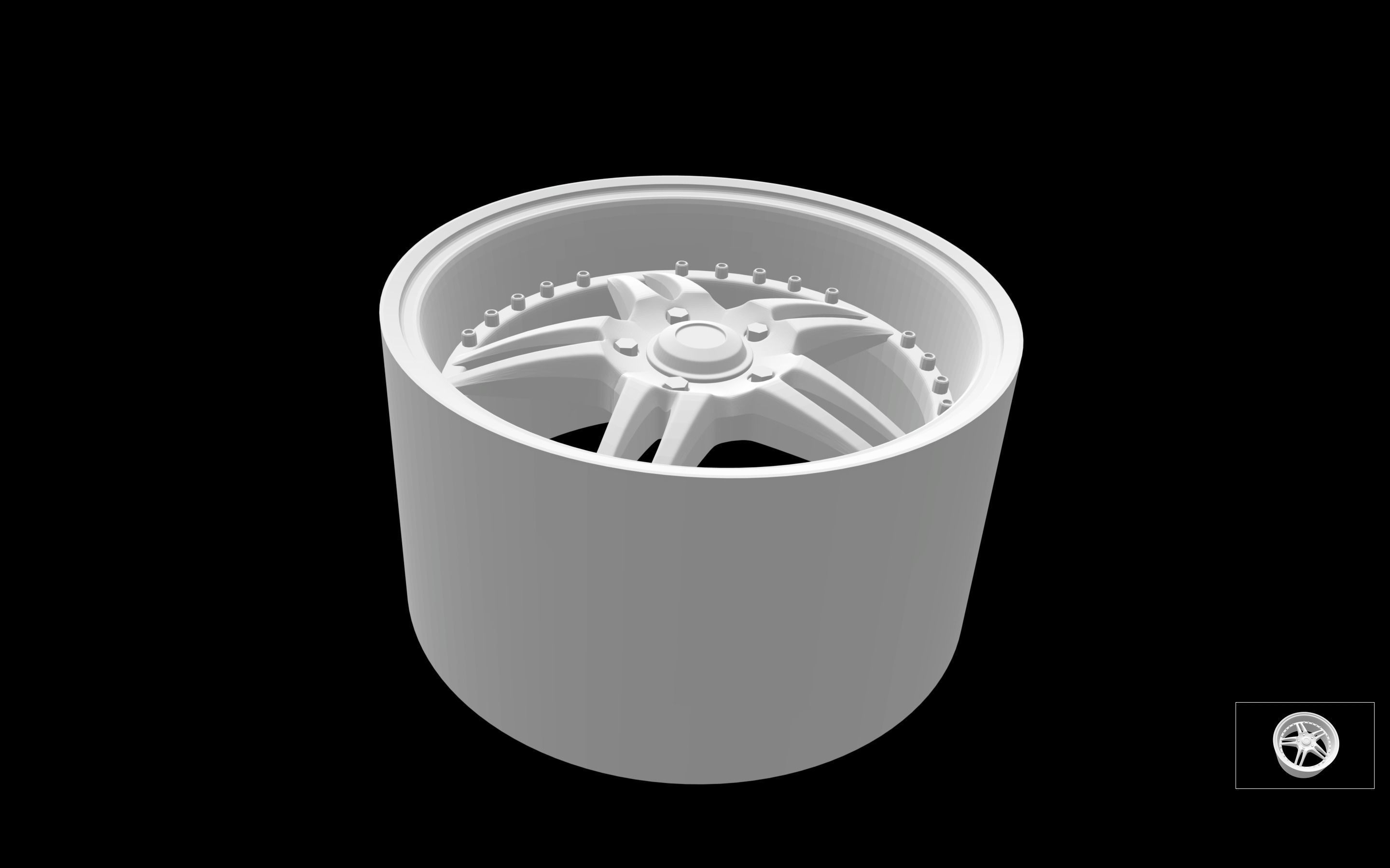 Tenzo R Passion 5 scalable and printable rims 3D model 3D printable ...