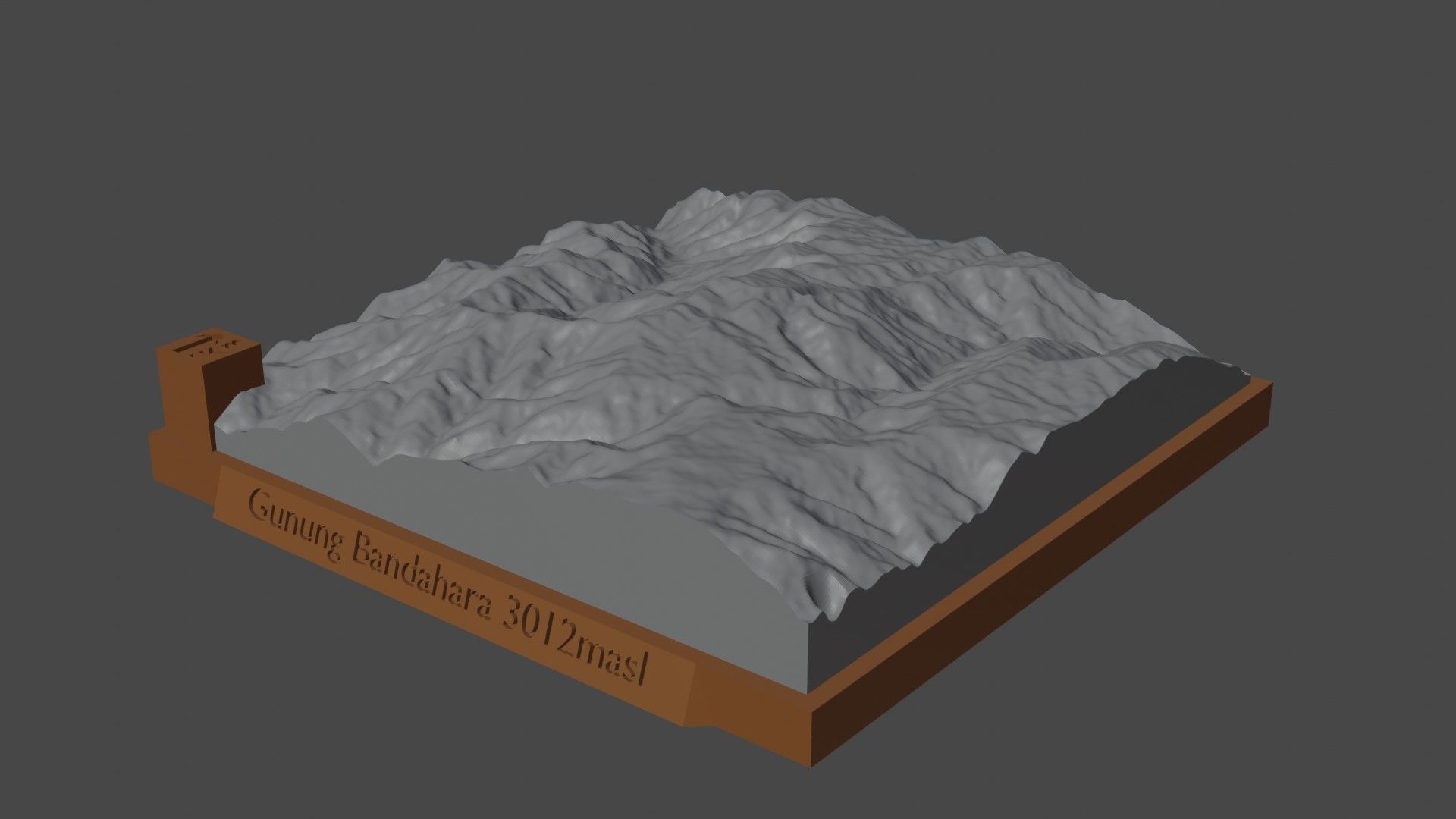 Gunung Bandahara 3D model 3D printable | CGTrader