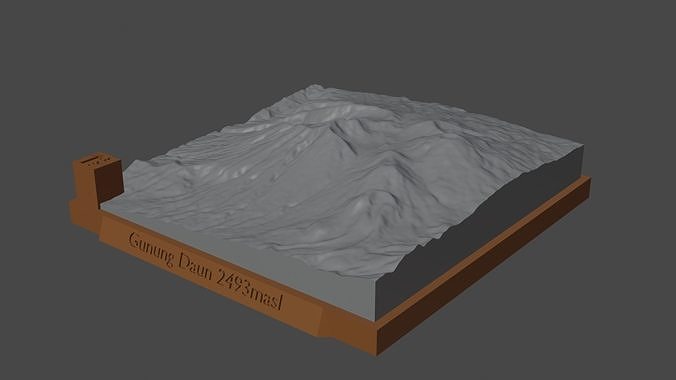 Gunung Daun 3D model 3D printable | CGTrader