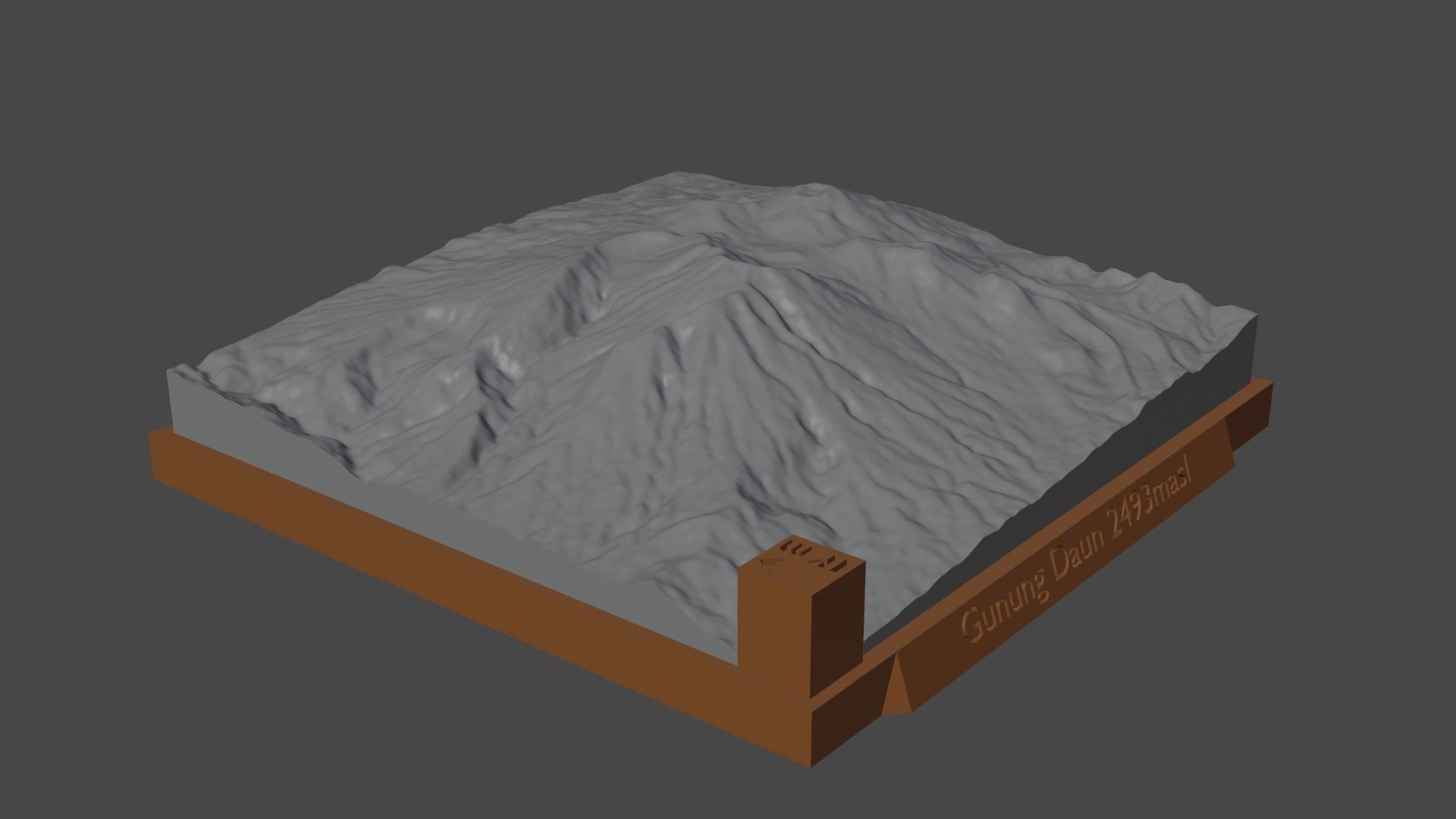 Gunung Daun 3D model 3D printable | CGTrader