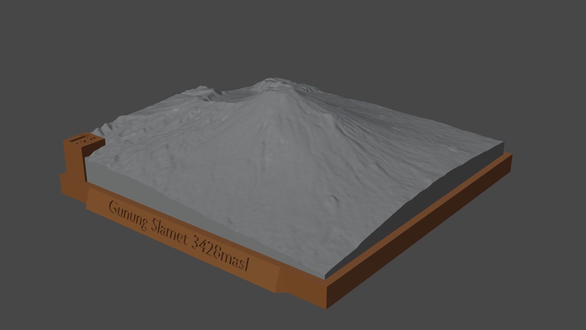 Gunung Slamet 3D model 3D printable | CGTrader