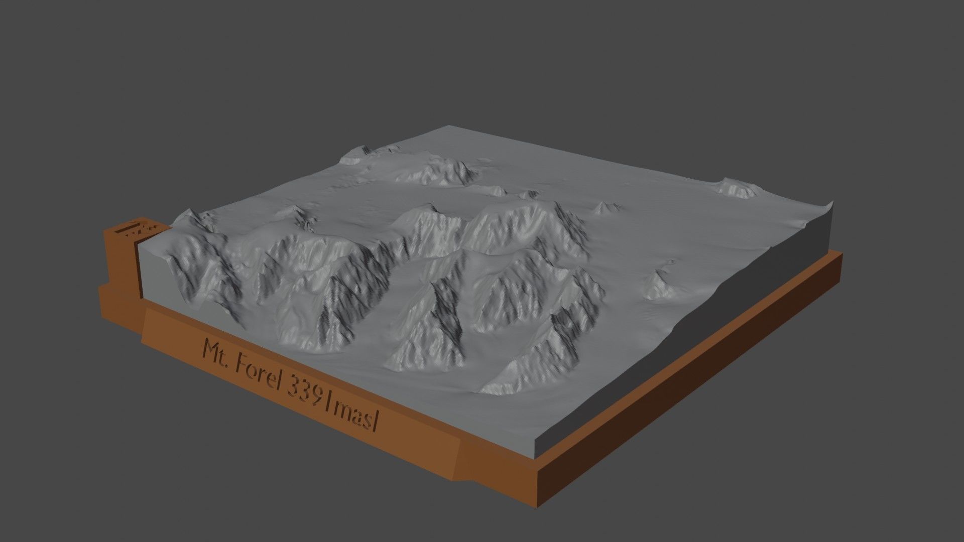 Mount Forel 3D model 3D printable | CGTrader