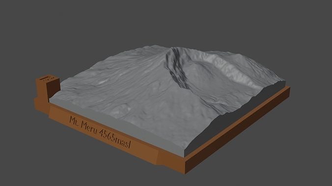 Mount Meru 3D model 3D printable | CGTrader