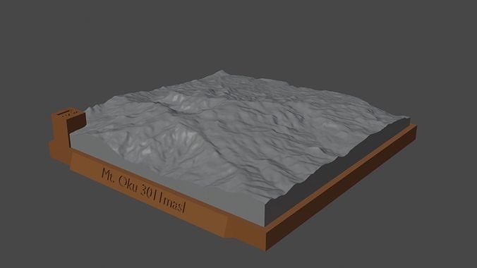 Mount Oku 3D model 3D printable | CGTrader
