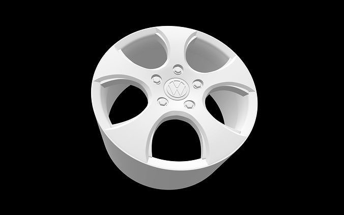VW Golf GTi OEM scalable and printable rim 3D model 3D printable | CGTrader