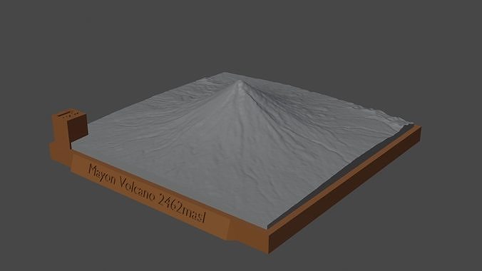 Mayon Volcano 3D model 3D printable | CGTrader