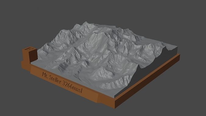 Mount Steller 3D model 3D printable | CGTrader