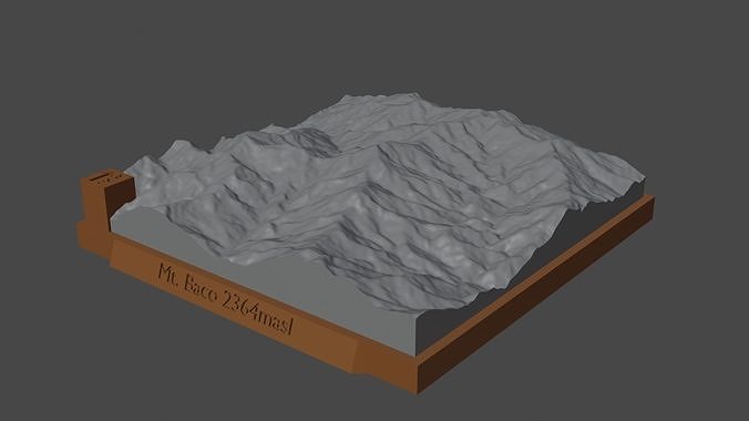 Mount Baco 3D model 3D printable | CGTrader