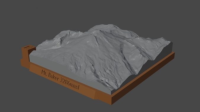 Mount Baker 3D model 3D printable | CGTrader