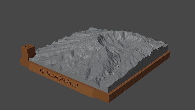 Mount Bosavi 3D model 3D printable | CGTrader