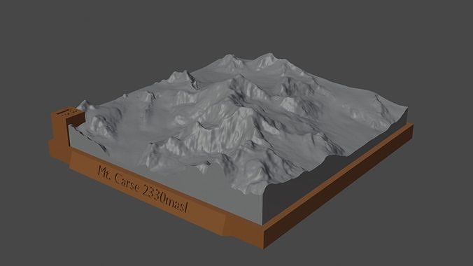 Mount Carse 3D model 3D printable | CGTrader