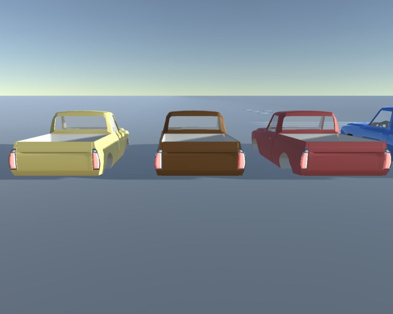 3D model Low Poly Pickup Truck Model VR / AR / low-poly | CGTrader